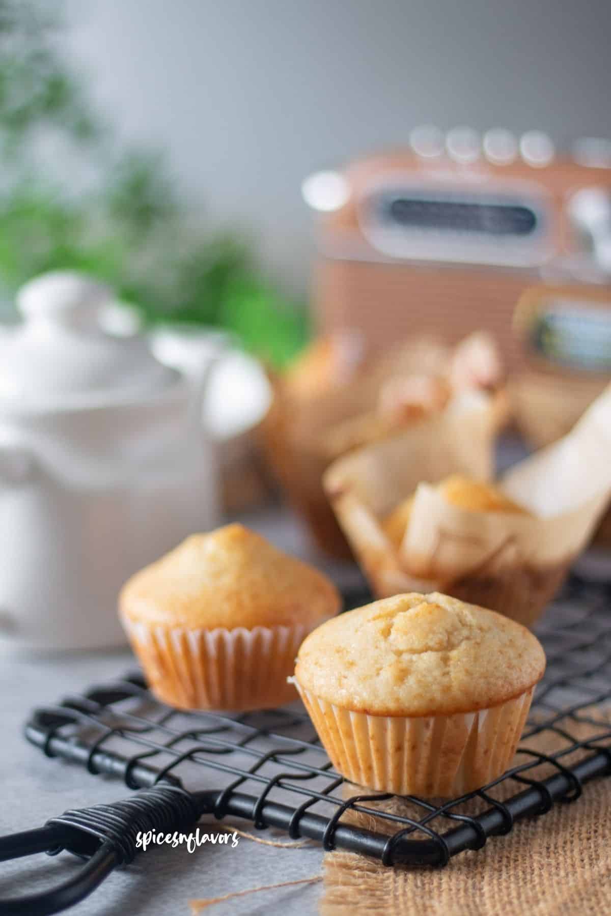Easy Eggless Vanilla Muffin Recipe in 3 simple steps - Spices N Flavors