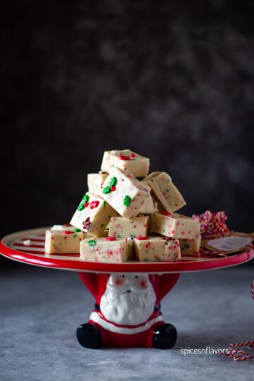 Easy Christmas Cookie Fudge recipe for Holidays - Spices N Flavors