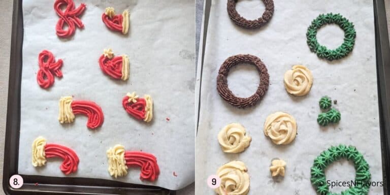 Christmas Butter Cookies recipe using 1 Basic Dough - Spices N Flavors