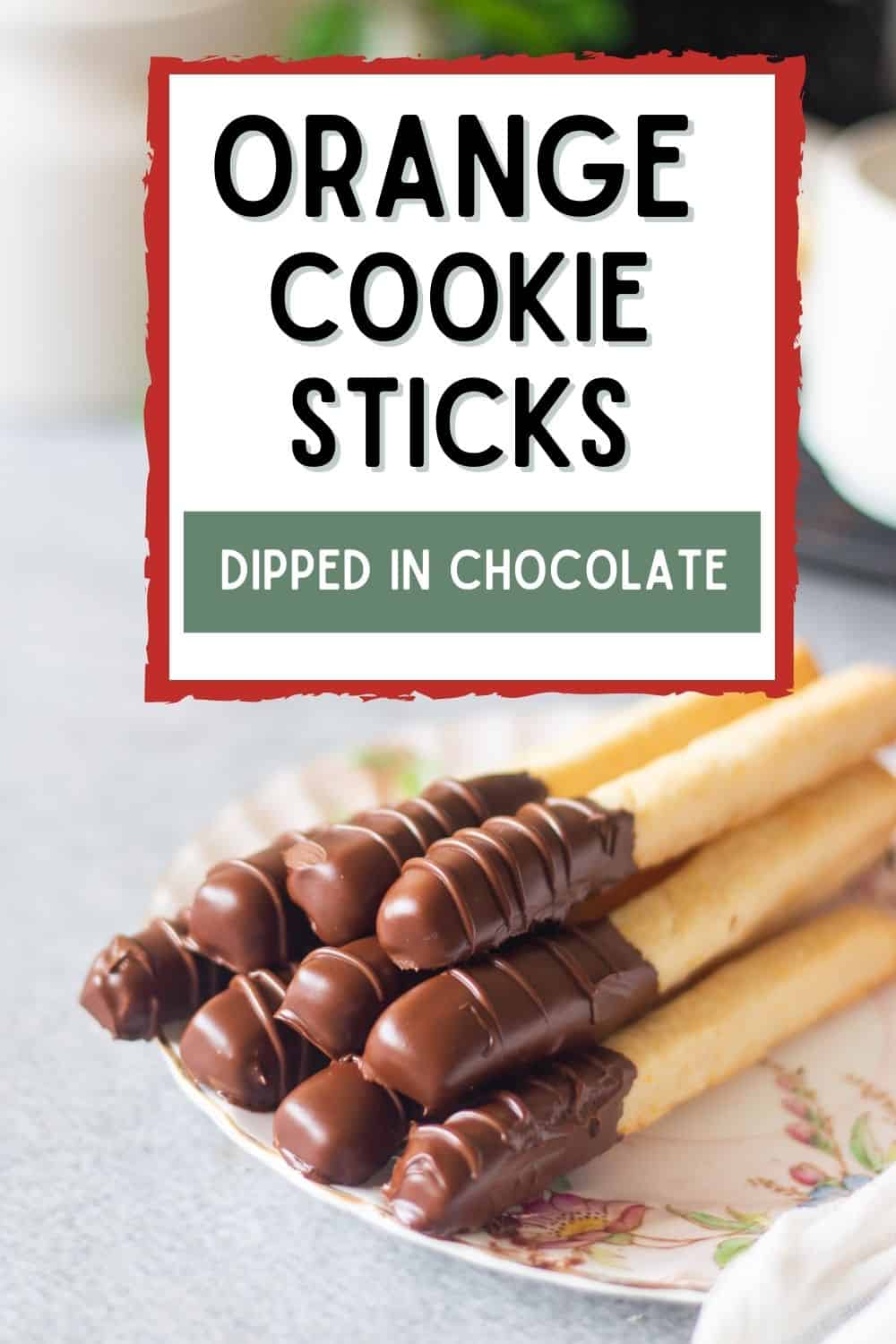 Chocolate-dipped Orange Cookie Sticks - Spices N Flavors