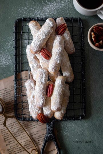 Pecan Fingers Cookies recipe - Spices N Flavors