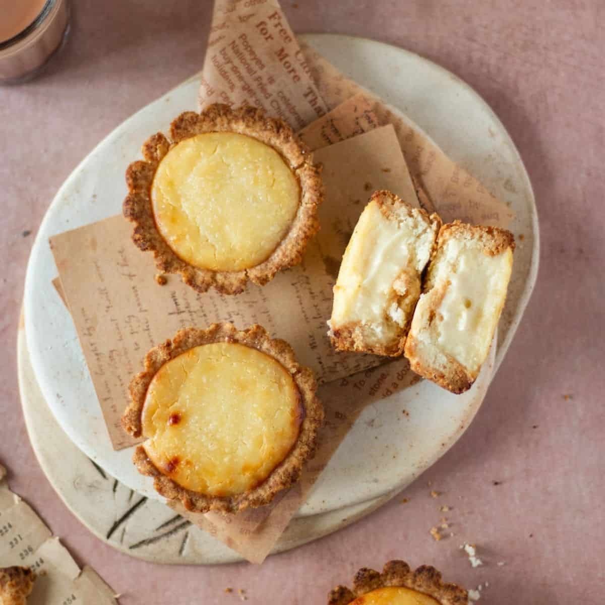 Best Baked Japanese Hokkaido Cheese Tart recipe - Spices N Flavors