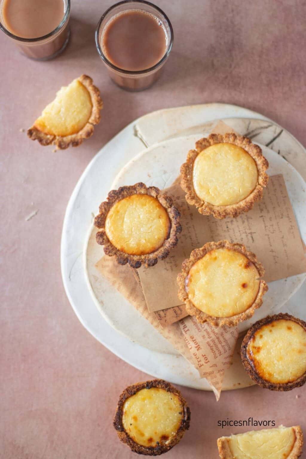Best Baked Japanese Hokkaido Cheese Tart recipe - Spices N Flavors