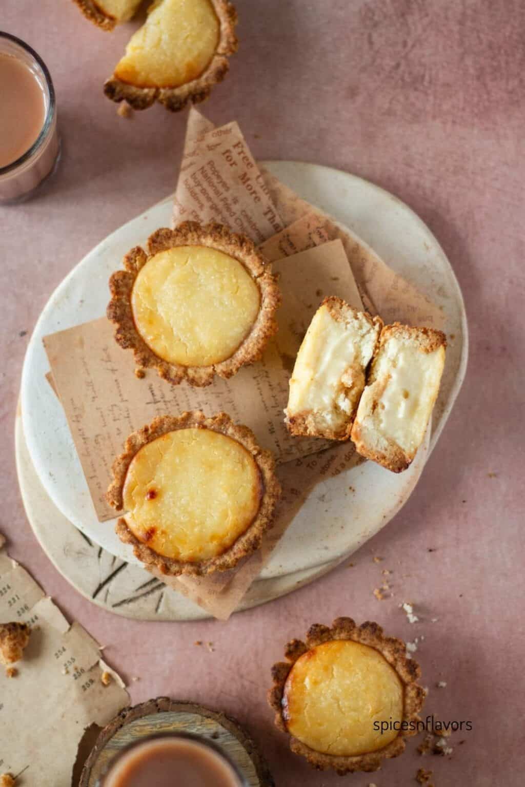 Best Baked Japanese Hokkaido Cheese Tart recipe - Spices N Flavors