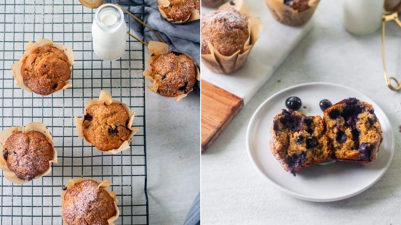 Eggless Whole Wheat Muffins Recipe - Spices N Flavors