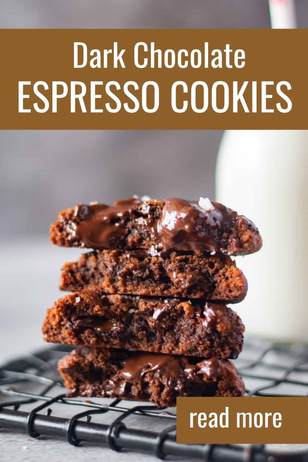 Eggless Dark Chocolate Espresso Cookies recipe - Spices N Flavors