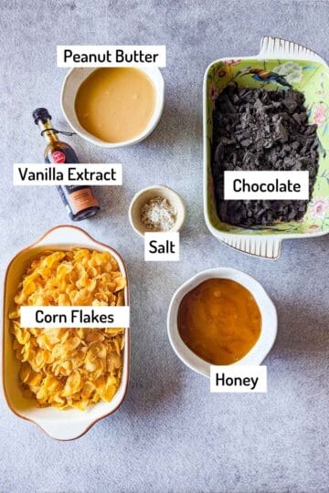 Easy No-Bake Peanut Butter Corn Flake Bars recipe - Spices N Flavors