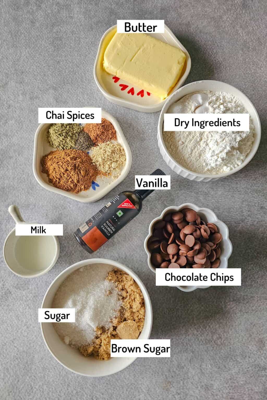 Chai Chocolate Chip Cookies recipe without eggs - Spices N Flavors