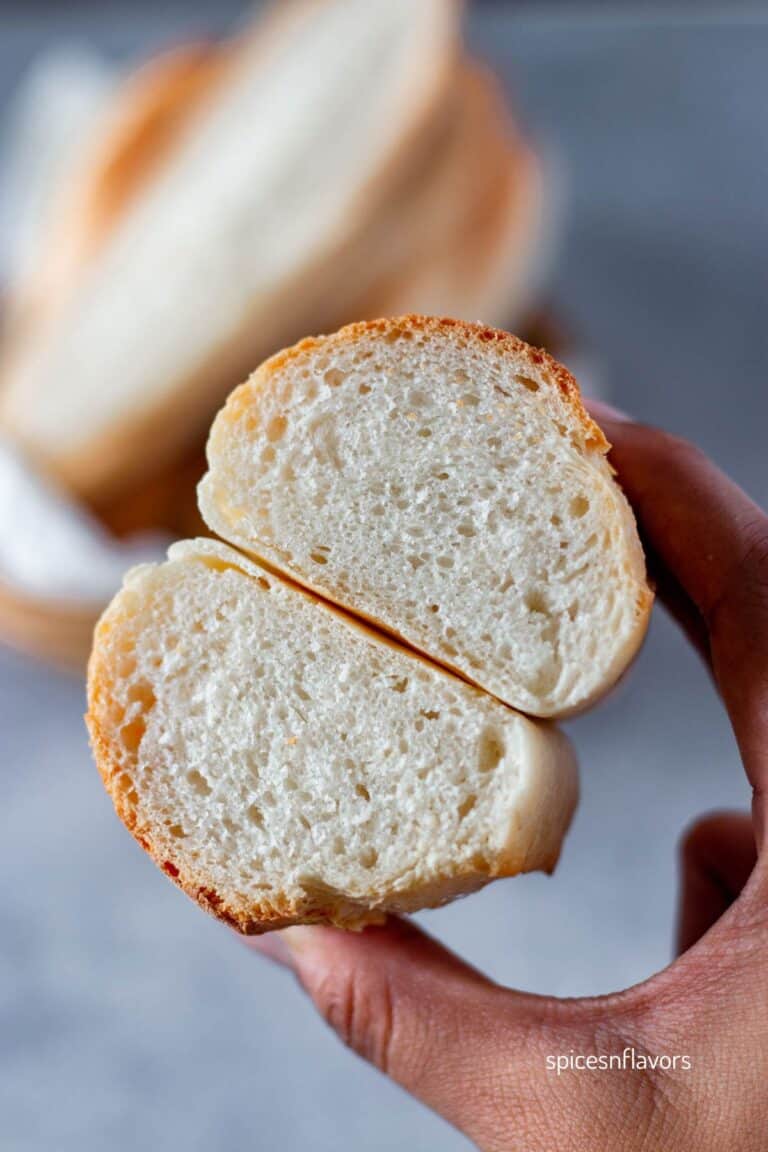 Easy Homemade Mini Baguette recipe - Spices N Flavors