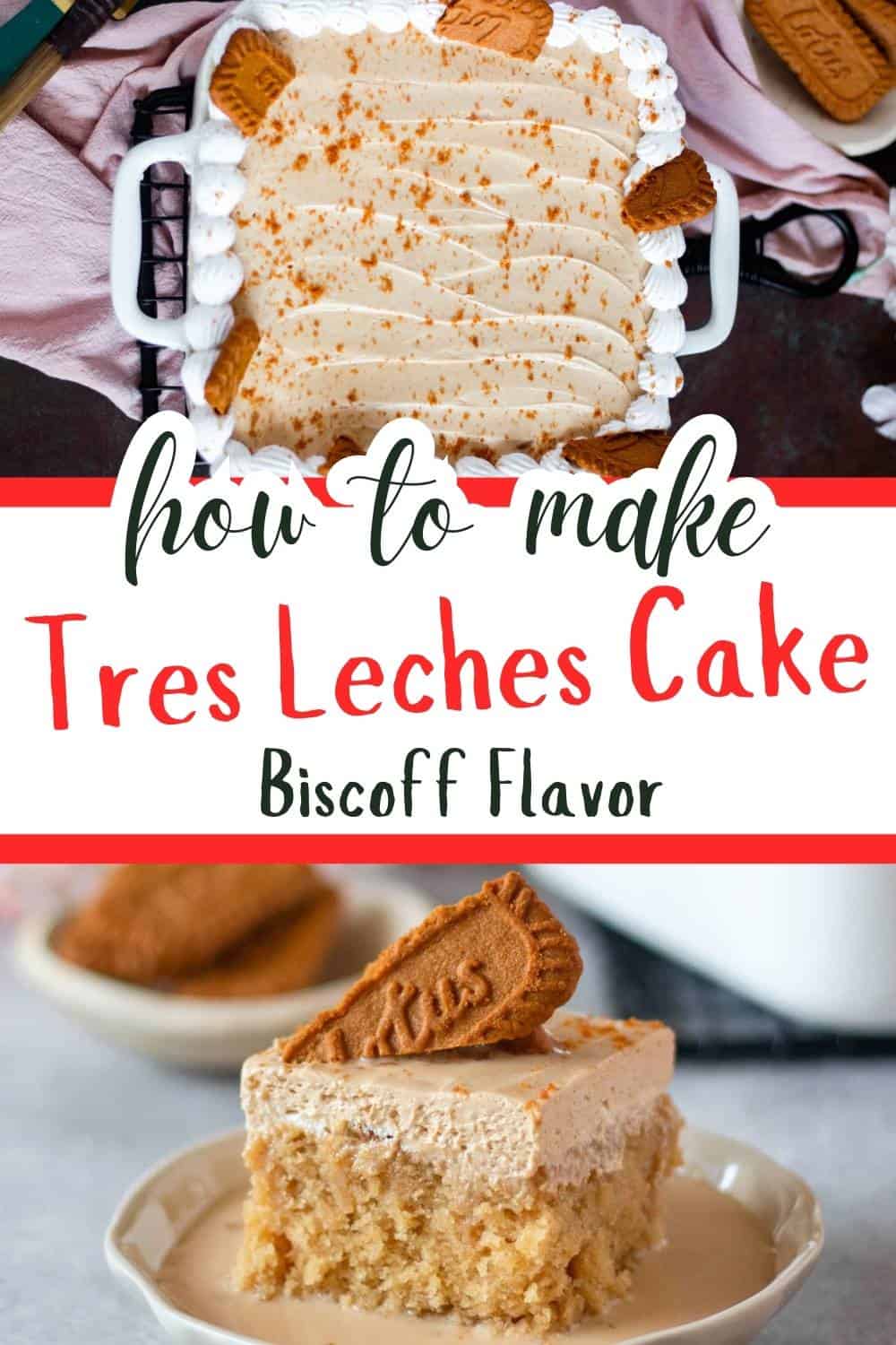 Eggless Biscoff Tres Leches Cake - Spices N Flavors