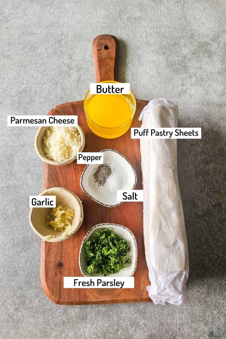 Super Easy Cheesy Garlic Puff Pastry Twists recipe - Spices N Flavors
