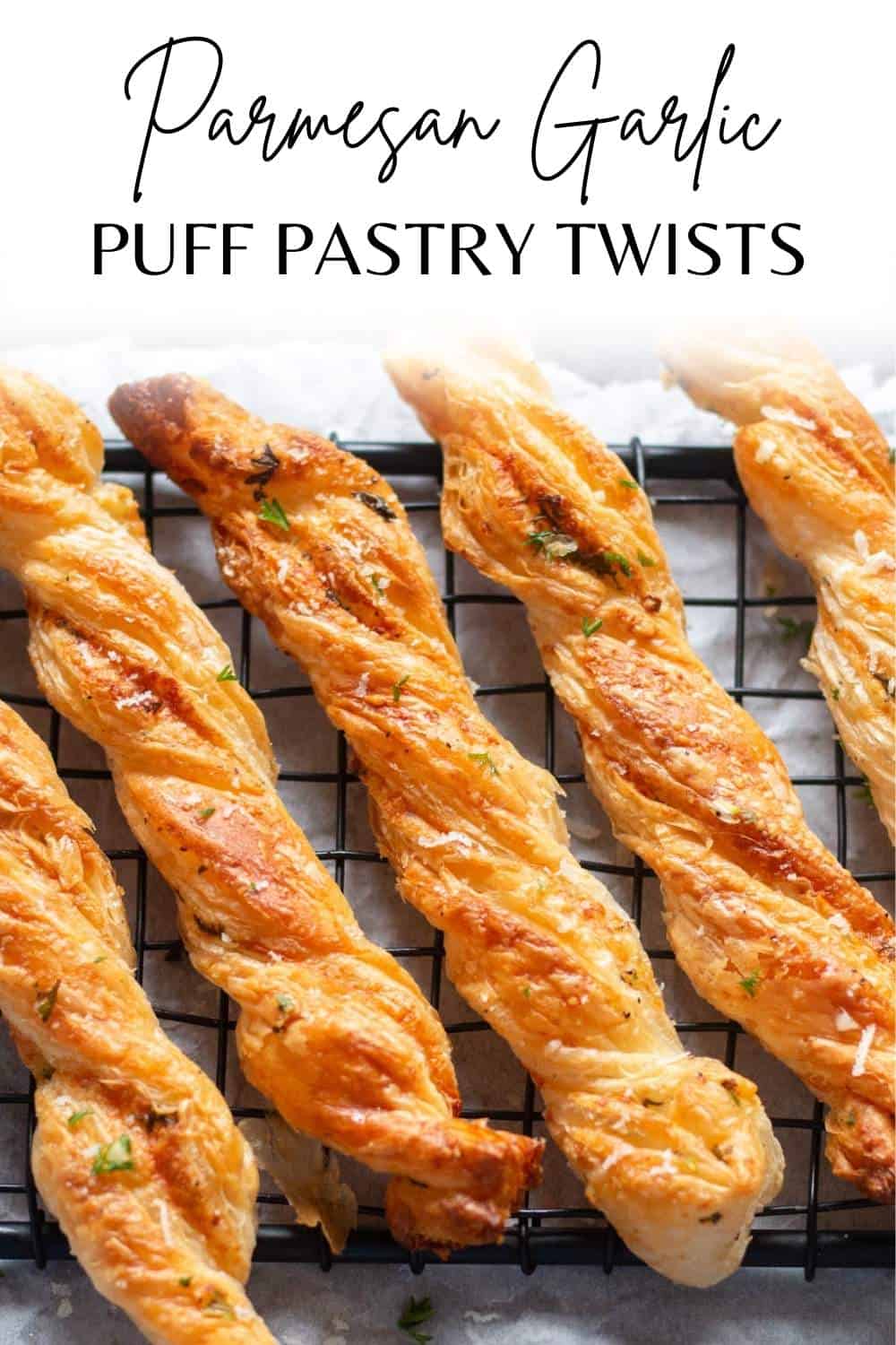 Super Easy Cheesy Garlic Puff Pastry Twists recipe - Spices N Flavors
